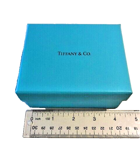 Tiffany & Co. Suede 4" x 3" Earring Gift Presentation Case & Blue Outer ...