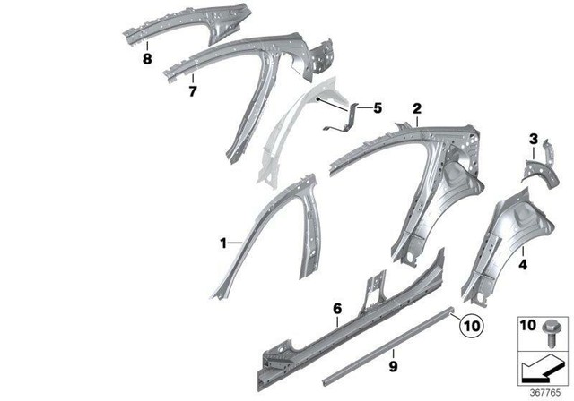 Original BMW 41217240548 - SUPER Zugband C-Säule rechts online kaufen ...