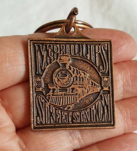 Vtg McPhillips Street Station Winnipeg Manitoba Steam Train Keychain ...