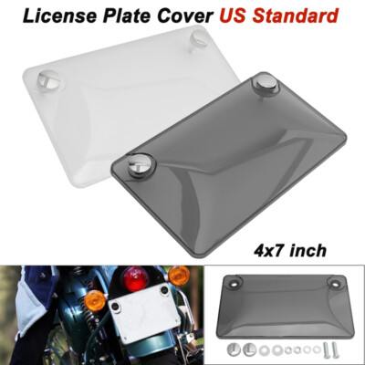 Motorcycle License Plate Cover Protection For All Motorbike 4x7 inch ...