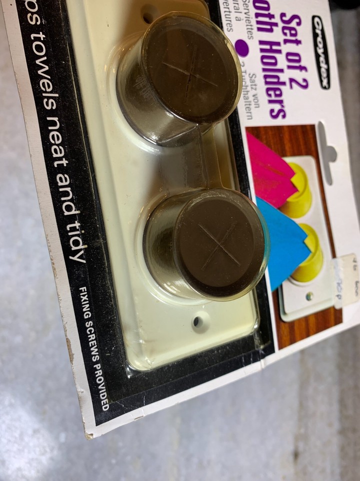 Rare Vintage Croydex Towel Cloth Rag Holder Hook Rack Rubber Wall Hung ...