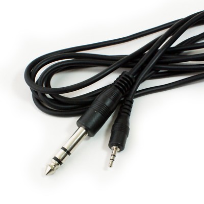 1.8m 6.35mm Plug to 2.5mm Male Stereo Cable ¼" Headphone Amp Mini Jack ...