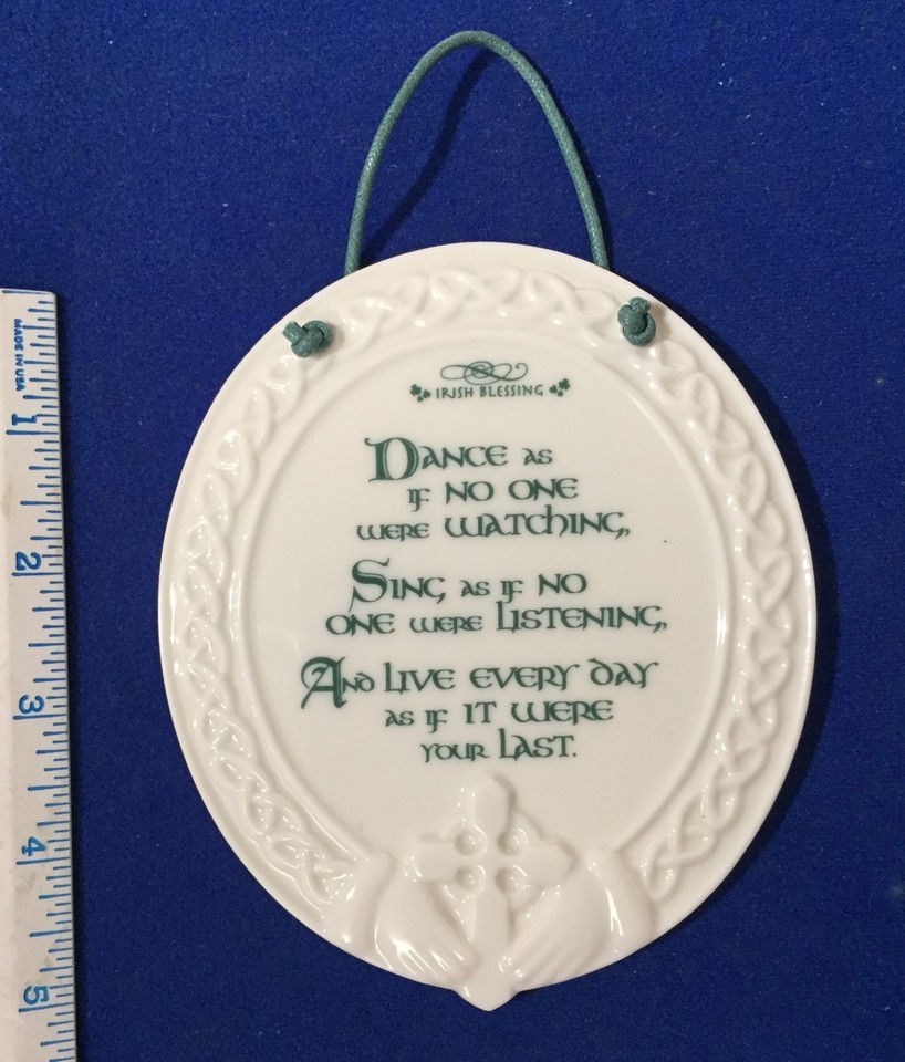Lovely Irish Blessing Celtic Warm Wishes Dance Sing Life White ...