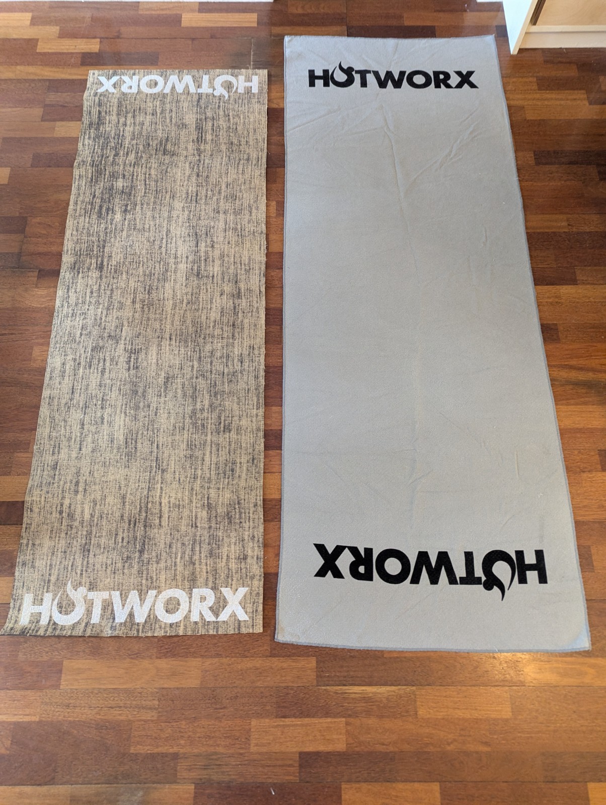 Hotworx Yoga Mat And Grip Towel Gray | eBay