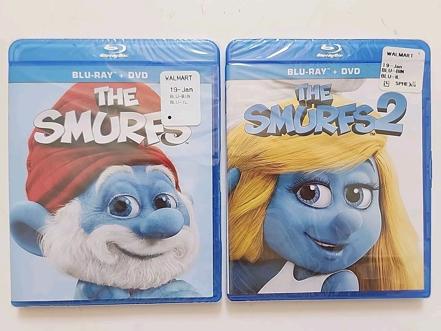 The Smurfs & The Smurfs 2 Blu-rays Walmart Blu-bin Covers NEW/SEALED ...