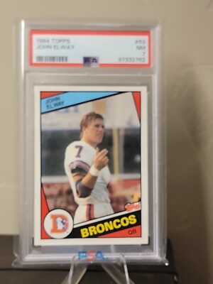 1984 Topps - #63 John Elway (RC) PSA 7 DEAD CENTERED! | eBay