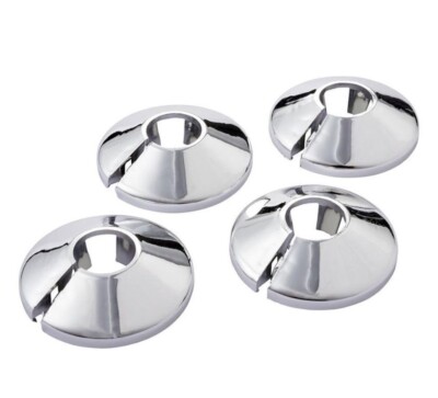 Unika Silver Chrome Radiator Pipe Covers Ring Silver Chrome 15mm Pack ...