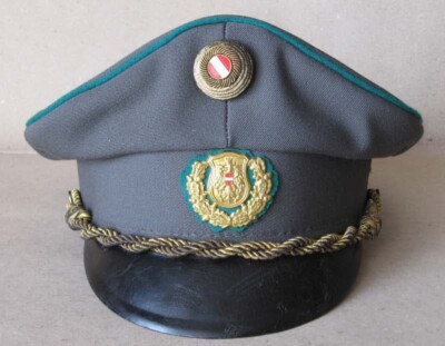 OLD VINTAGE AUSTRIAN OFFICER PEAKED CAP HAT GENDARMERY / SIZE 55 | eBay