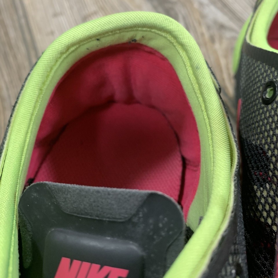Nike Free Bionic Womens Neon Black Mesh Lace-Up Sneaker Running Shoes ...