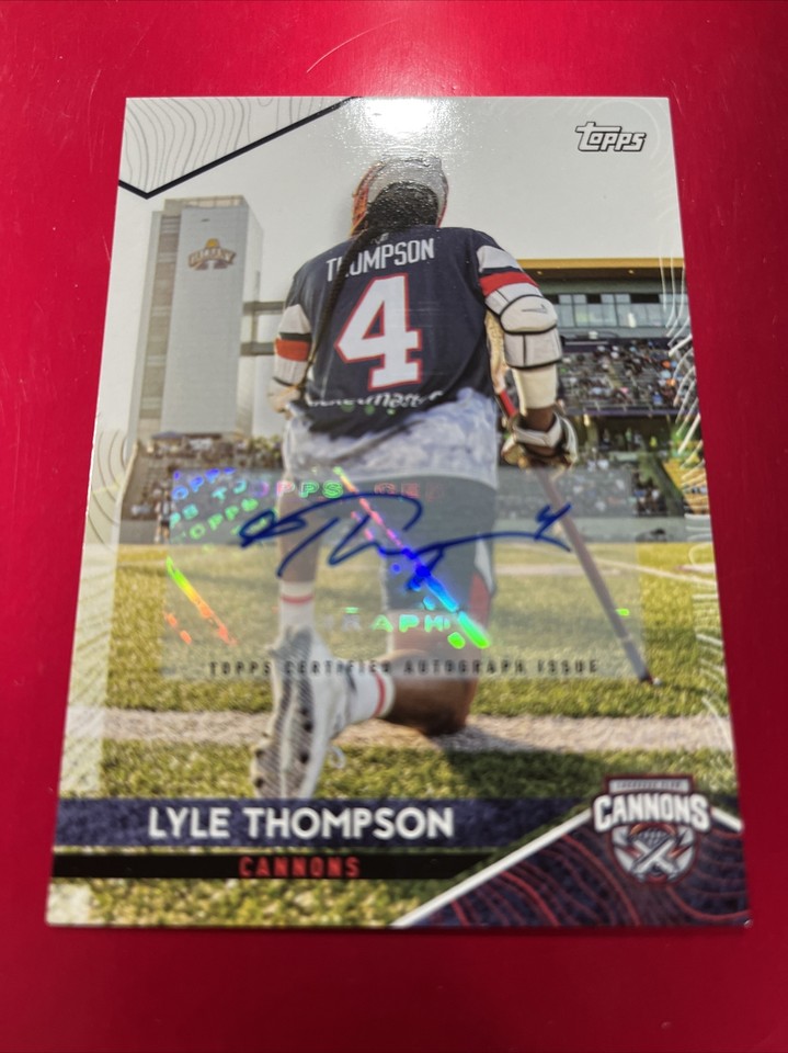 2022 Topps PLL Premier Lacrosse League LYLE THOMPSON AUTO, Cannons 👀🥅🥍🔥 ...