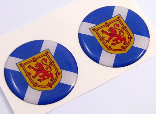 Scotland Scottish flag Round domed decal 2 emblem Car bike stickers 1. ...