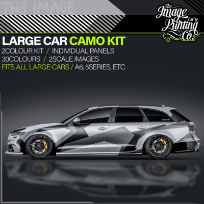 UNIVERSAL LARGE Car Camo Decal Kit ~ ALL LARGE CARS ~ Camouflage Wrap ...