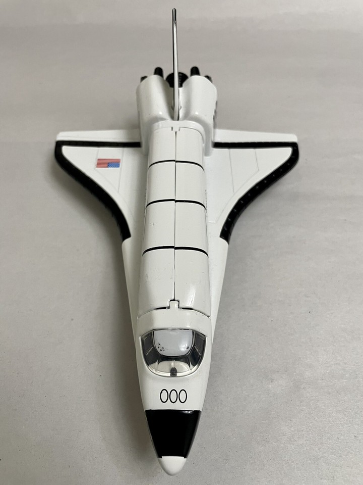 Playmaker Toys US White Space Shuttle Diecast Rocket Thruster NASA Pull ...