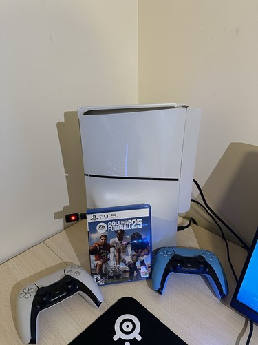Sony PlayStation 5 Slim– 2 Controllers, College Football 25, Logitech ...