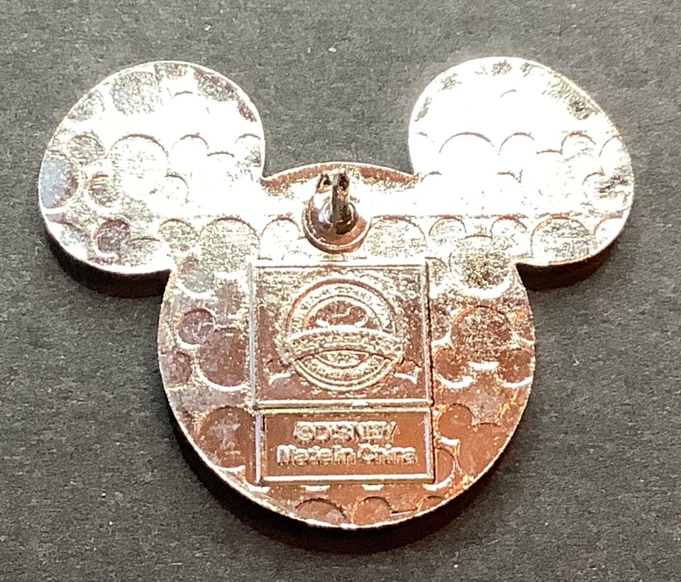 Disney Mickey Mouse Head Black And White Brocade style Pin | eBay
