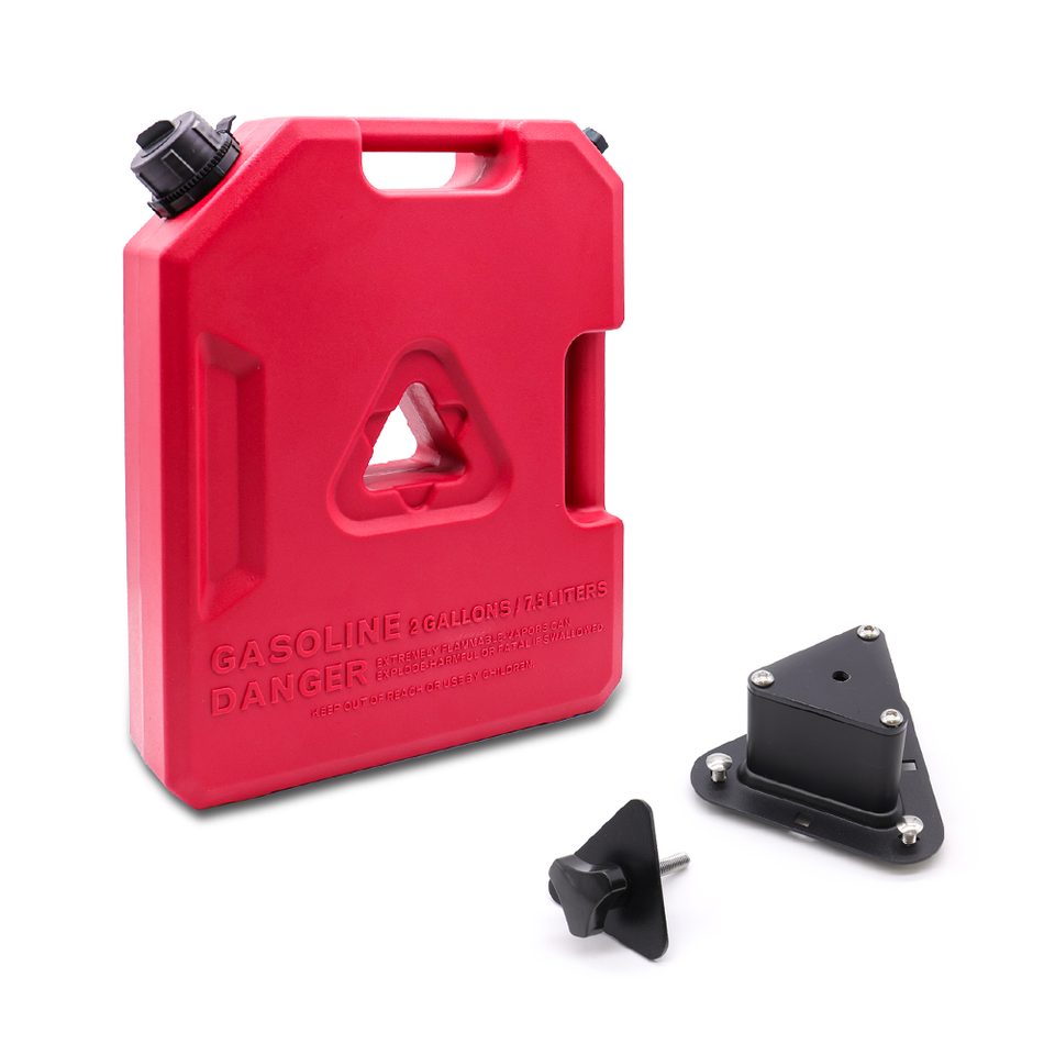 2 Gallon Fuel Tank Gas w/Bracket Off-Road Carry Spare Container Can ...