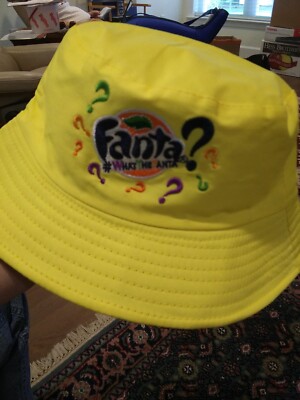 Fanta Promo "What The Fanta?" brand bucket hat yellow new soda ...