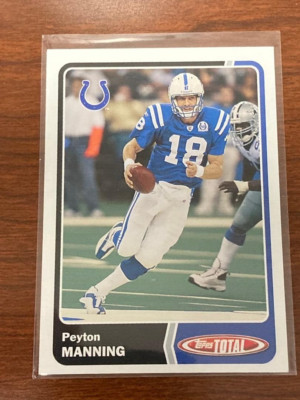 PEYTON MANNING 2003 TOPPS TOTAL INDIANAPOLIS COLTS CHECKLIST CARD #TC14 ...