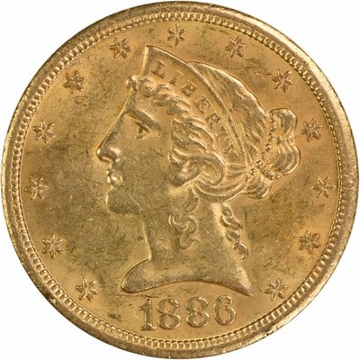 1886-S $5 Gold Liberty Head BU Uncertified #151 | eBay