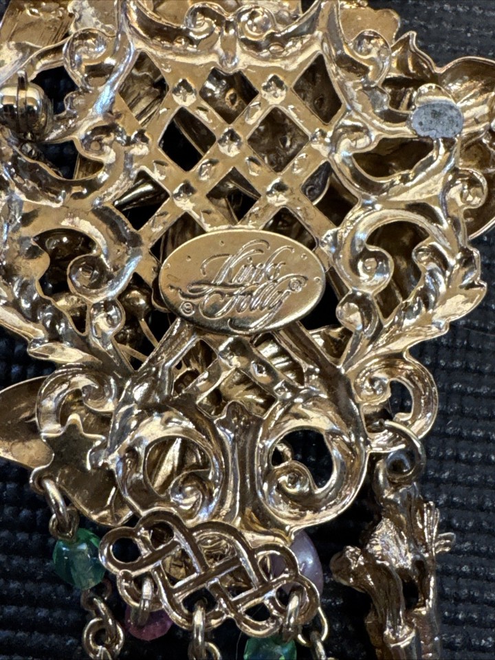 Jw1 Kirks Folly Spring Brooch Pin Cherub Angel Rabbit Stars Easter K36 ...