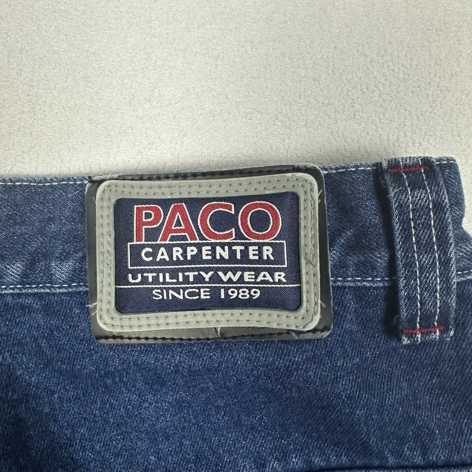 VTG PACO Carpenter Utility Blue Jeans Men’s 34X30 Baggy Hip Hop Rap Y2K ...