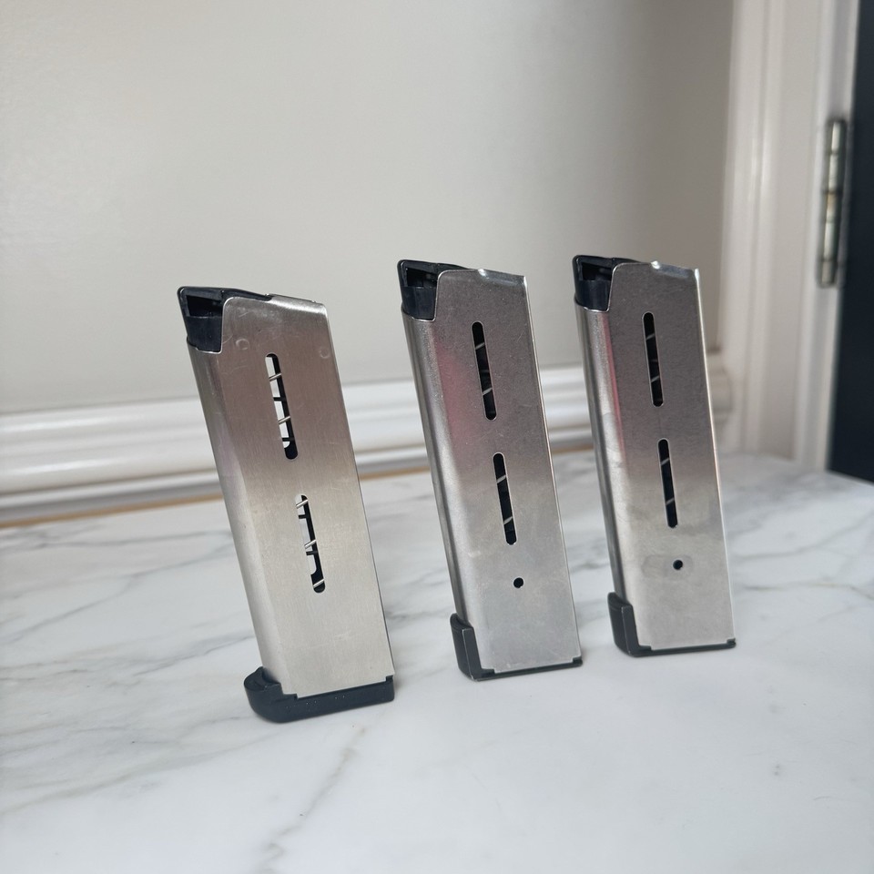 Lot of 3 Wilson Combat 1911 Magazines .45 ACP Steel + Polymer Base ...