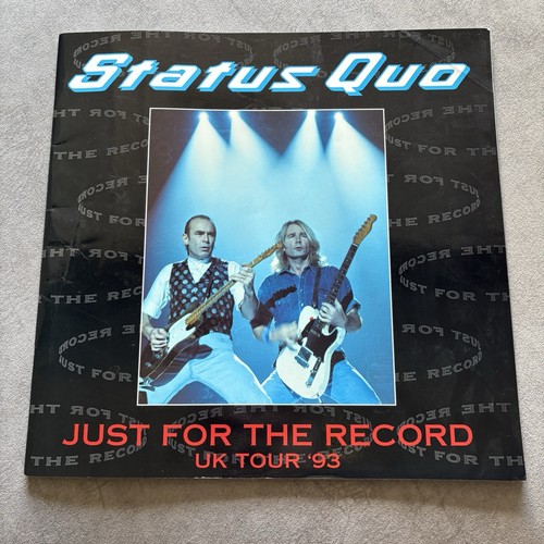 Status Quo - Just for the record - Original 1993 large tour programme ...