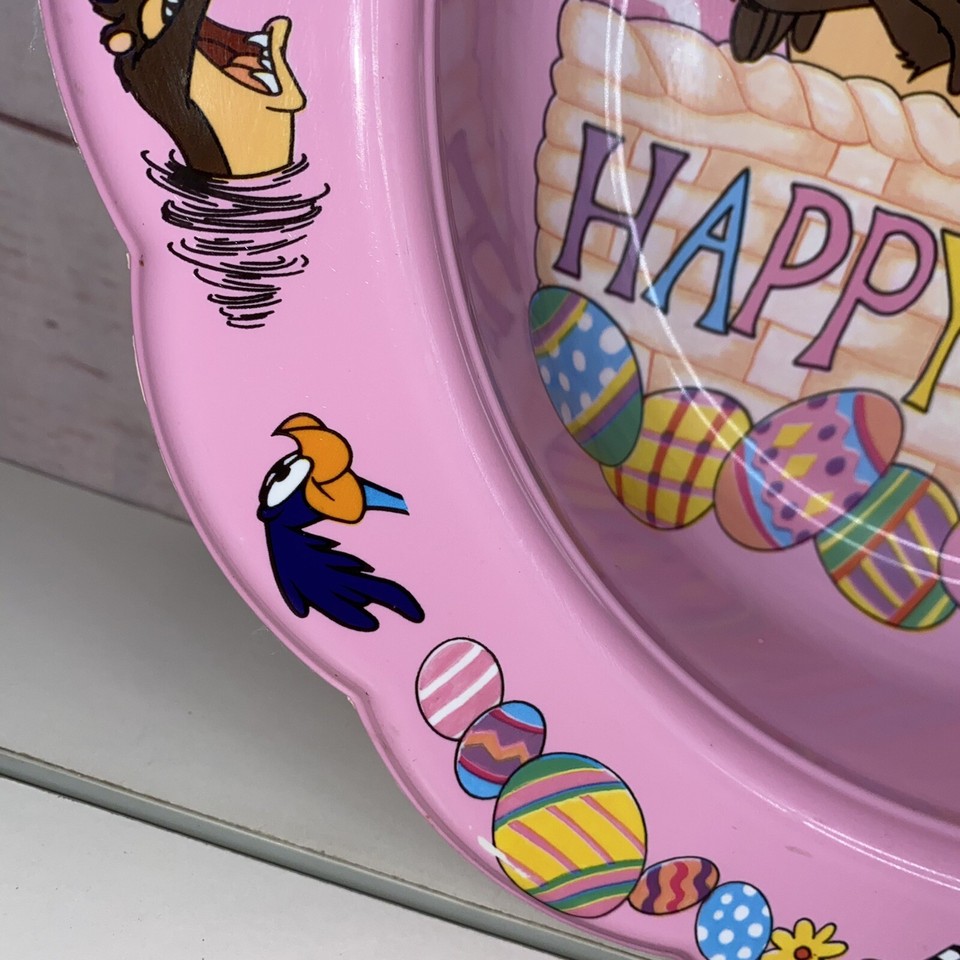 1996 Vintage Looney tunes "Happy Easter" Bowl Basket Bugs Bunny Taz ...