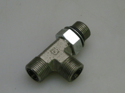 Parker 8 R5OLO Straight Thread Run Tee 1/2 ORFS - 1/2 SAE/ORB - 1/2 ...