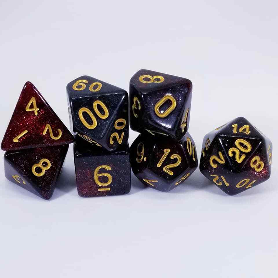 Demon Blood 7 Dice Set Polyhedral RPG DnD Dungeons Dragons Pathfinder ...
