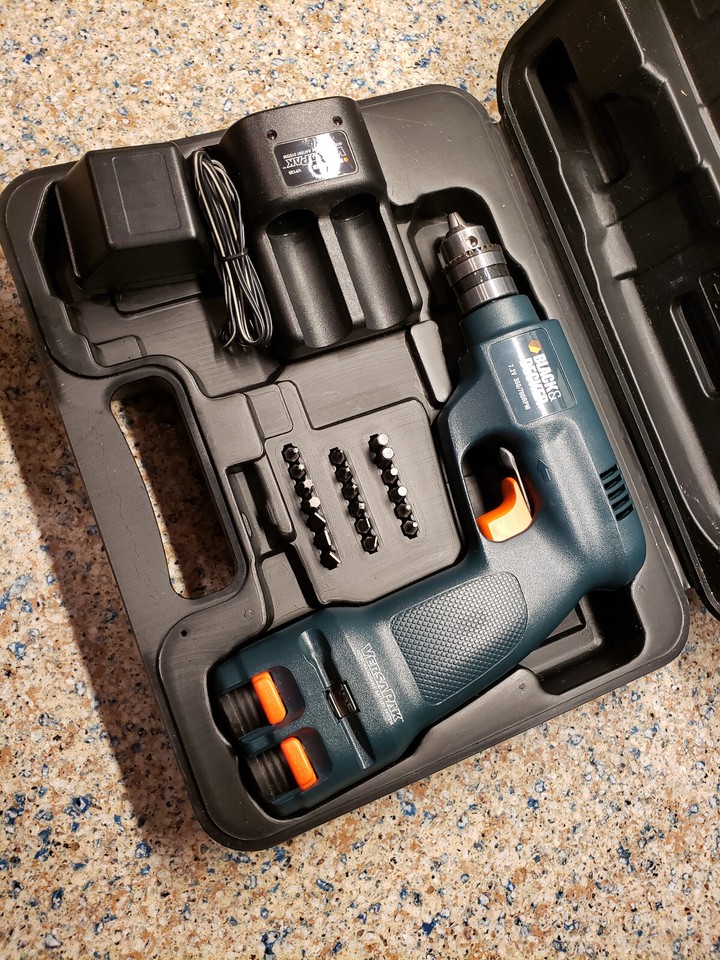 EXCELLENT UNUSED Black & Decker VersaPak Drill Driver VP820 cordless 7 ...