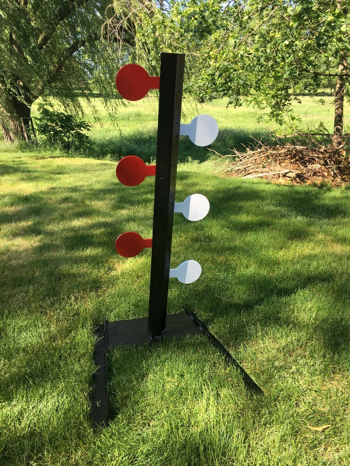 AR500 Steel Target Dueling Tree DIY Kit 6pc 6" x 3/8 Paddles W Tabs ...