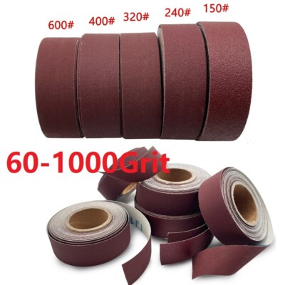 20M 60-1000G Emery Burnish Tools Cloth Roll Abrasive Sand Paper Sanding ...