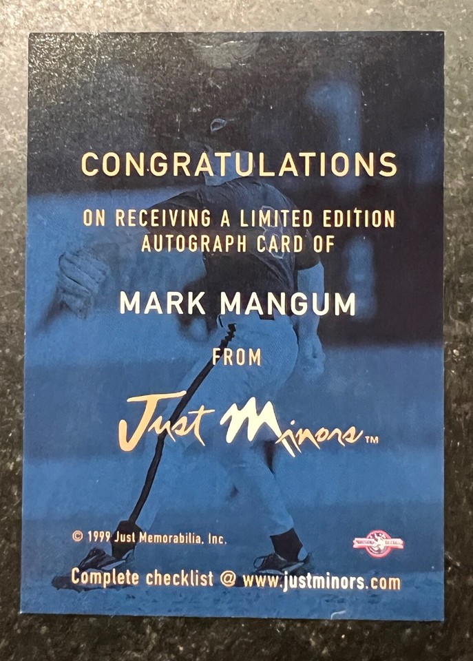 1999 Just Autograph Mark Mangum | eBay