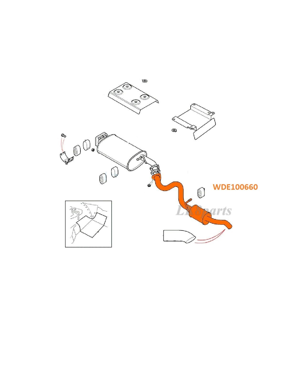 Land Rover Discovery 2 99.5-04 Tailpipe Exhaust Silencer Assy WDE100660 ...