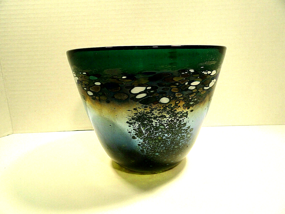 Vitriol Blown Glass Art Bowl Vase | eBay