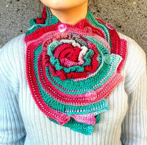 Flower neck wrap Women neck shawl Neck wrap Neck warmer scarf Elegant ...