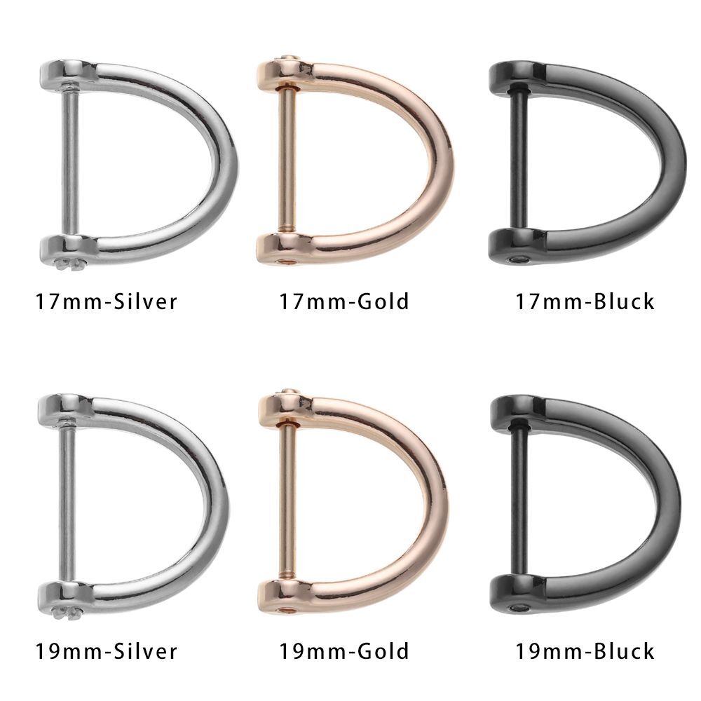Leather Craft D Shape Horseshoe Clasp Open Screw Horseshoe Bucle D Ring ...