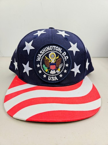 Vintage Washington DC USA American Flag Patriotic Patch Trucker Hat Snapback Cap | eBay