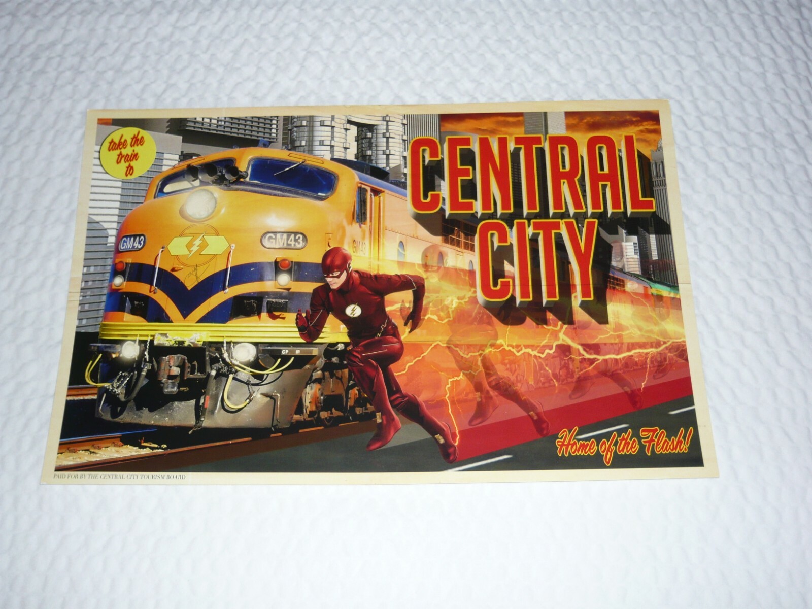 2019 NYCC CENTRAL CITY FLASH ART PRINT ART BY AL ABBAZIA SIGNED 11"x17 ...