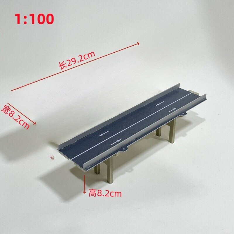 HO N Scale Diorama Highway Viaduct City Railway Scene Building Model ...