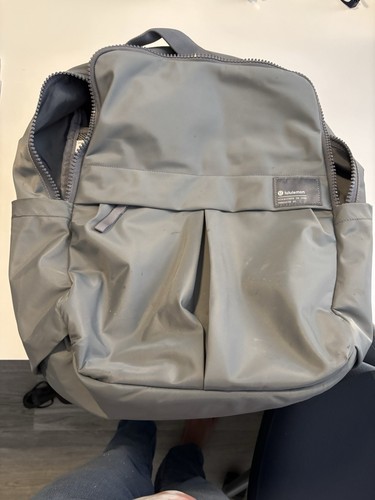 Lululemon Everyday Backpack Grey Zip Casual Travel Gym | eBay