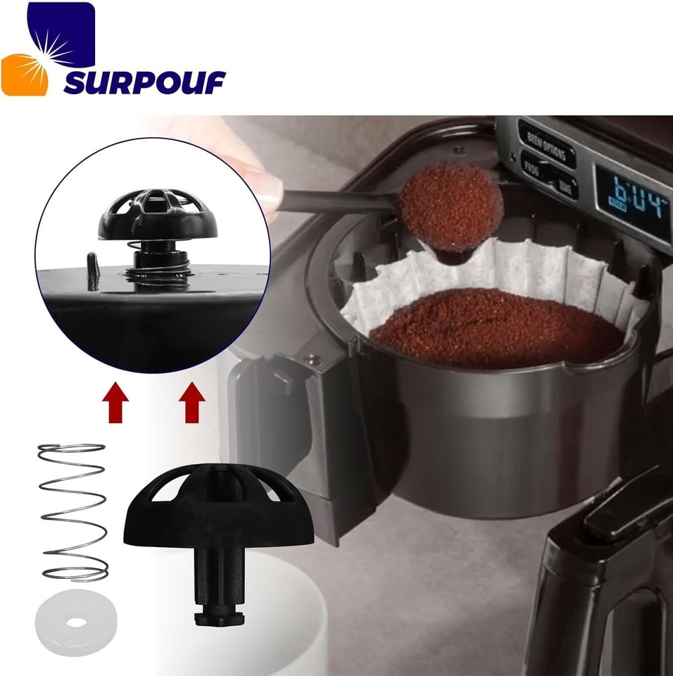 2-Pack Coffee Replacement Brew Basket Spring Loaded Stopper Kits Fits ...