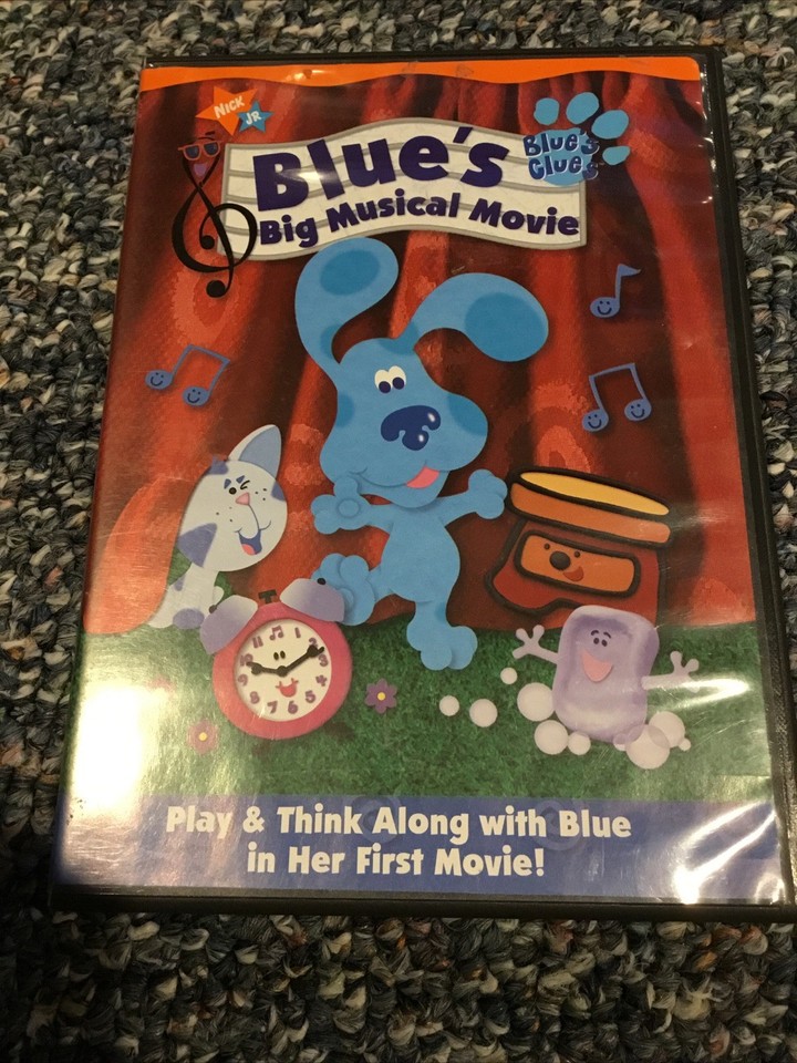 Lot Of 2 Vintage Nick Jr Blue’s Clues DVDs Big Musical Movie Blue To ...