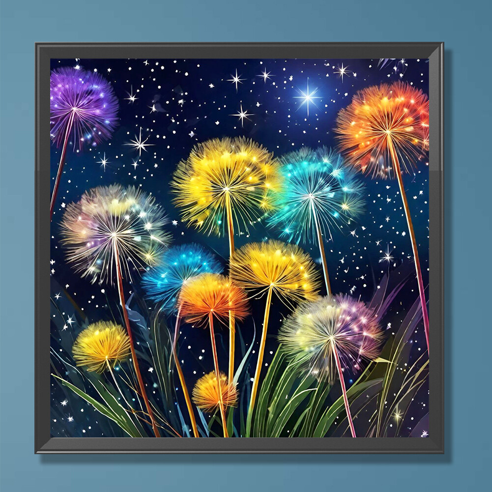 5D DIY Full Round Drill Diamond Painting Dandelion Kit Home Decoration ...