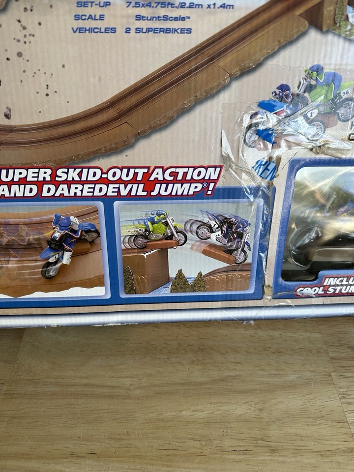 Hot Wheels/TYCO X-Treme Motocross Electric Bike Motorcycle Slot Car Set ...