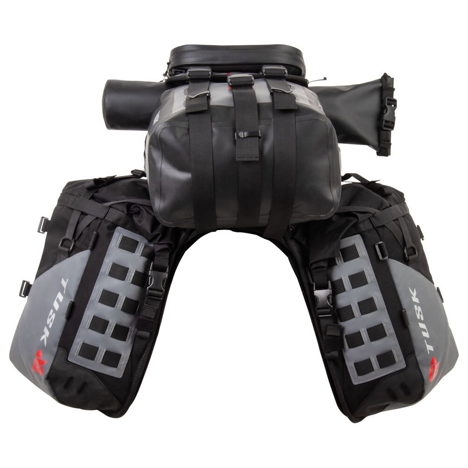 Tusk Highland X2 Rackless Luggage System w/Small Dry Duffel Tail Bag ...