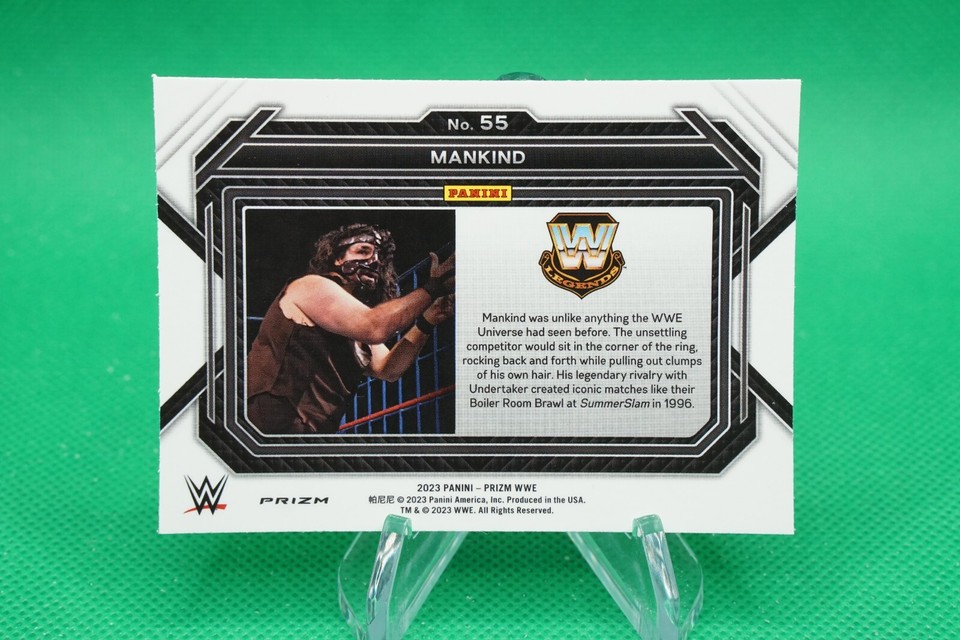 2023 Prizm WWE Base Horizontal Prizms Silver #55 Mankind Legend JW1 | eBay
