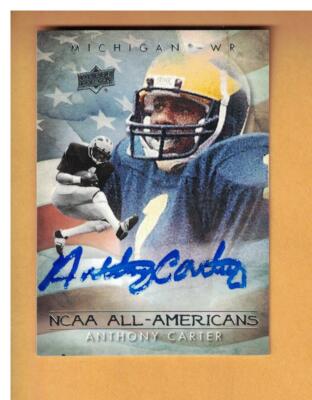 ANTHONY CARTER AUTOGRAPHED 2011 UPPER DECK FOOTBALL CARD SIGNED ...