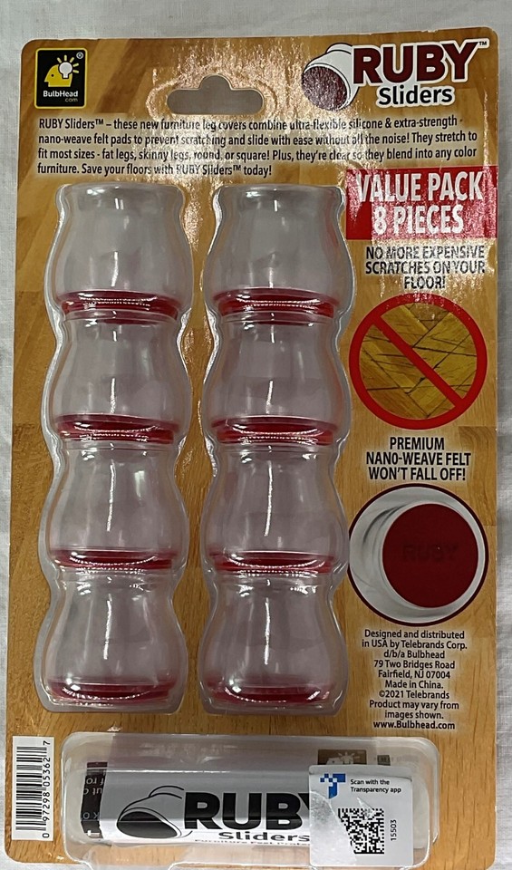 Ruby Sliders Premium Chair Covers Protect Hardwood & Tile Floors New 8 ...